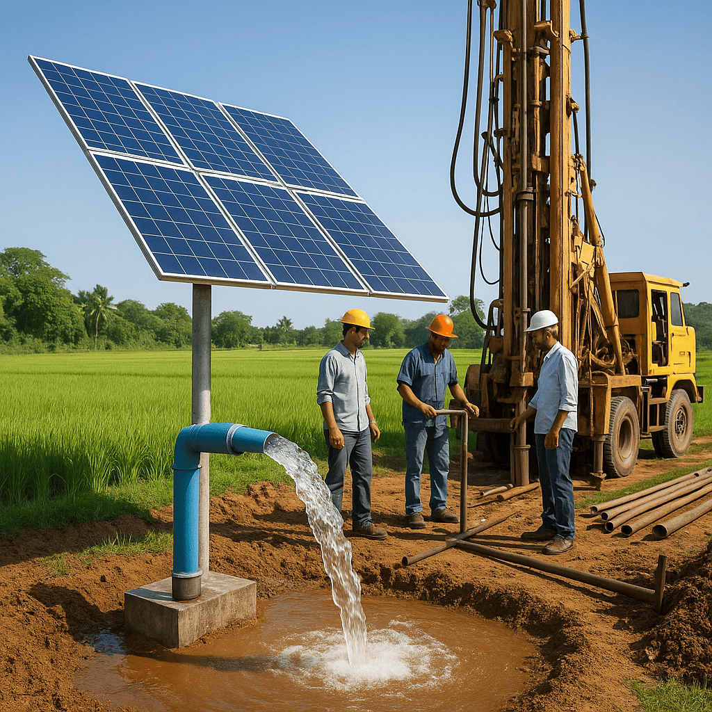 Tube Well Installation with Solar Pump: Top 7 Reasons to Invest - Deep Tec